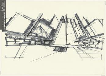 Drax' Headquarters, Pyramid Control Room | Ken Adam Archiv